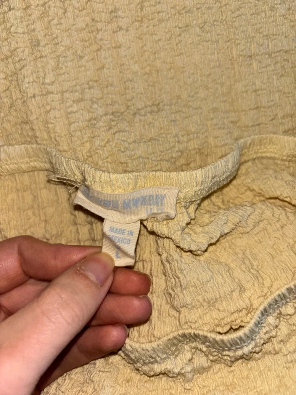 unbranded | Skirts | Yellow Textured Mini Skirt | Poshmark